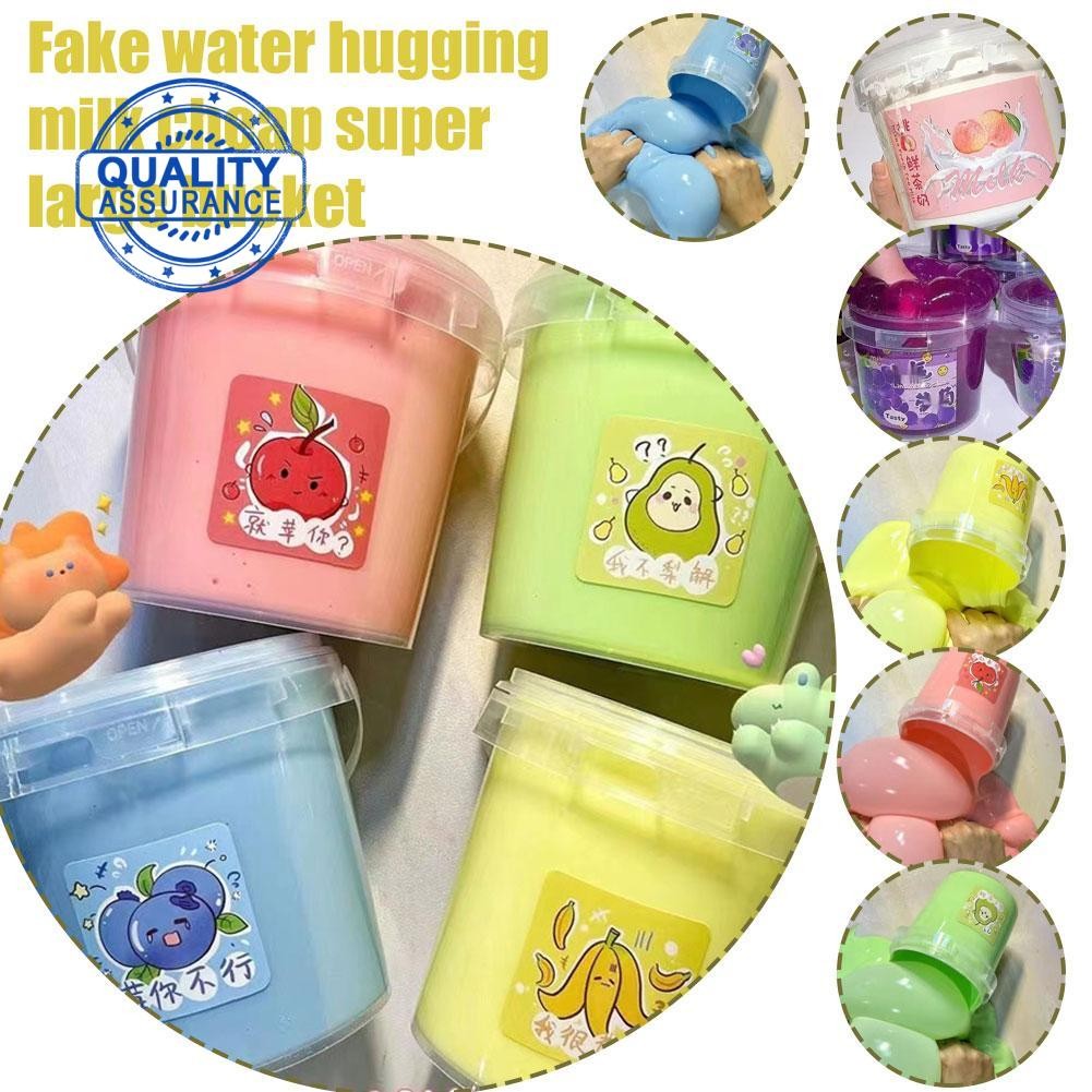 Fake Water Hug Bucket Slime Material Super Large Size Non-stick Lid ...