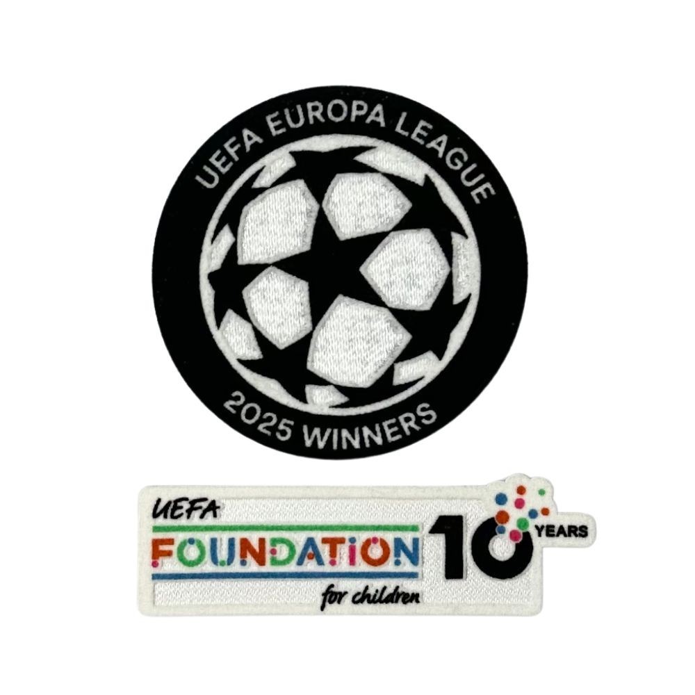 OFFICIAL UEFA EUROPA LEAGUE WINNERS 2025 + 10 Years Foundation Patches ...