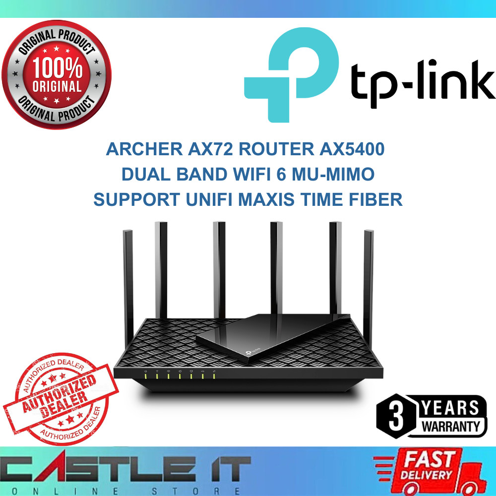 TP-Link Archer AX72 Router AX5400 Dual Band WiFi 6 MU-MIMO Support ...