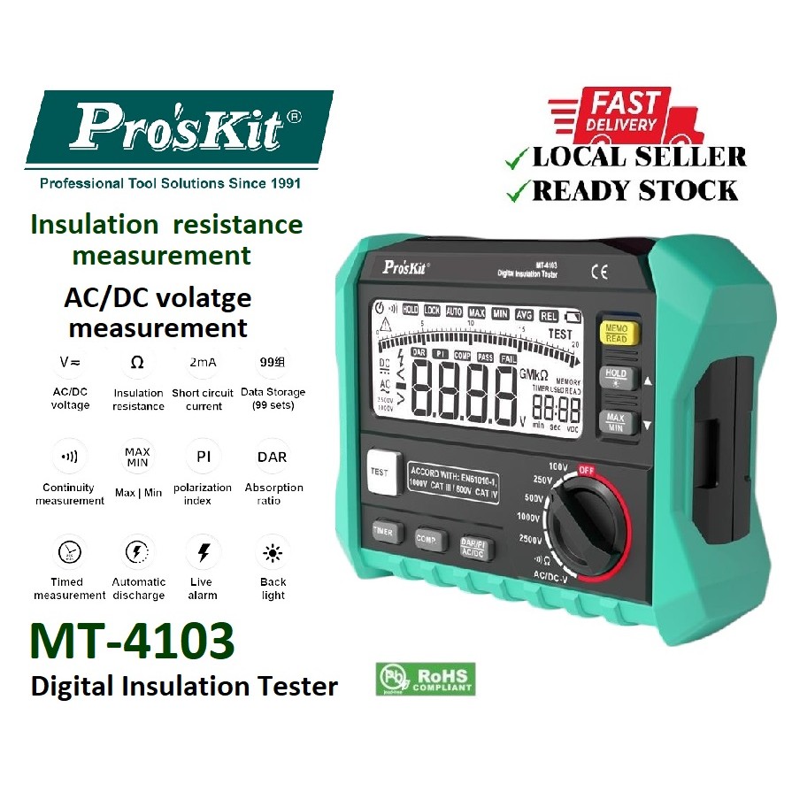 Pro'skit MT-4103 Digital Insulation Tester | Shopee Malaysia