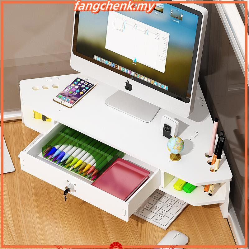 Corner Heightening Rack Triangle Office Desktop Shelf Desktop Computer ...