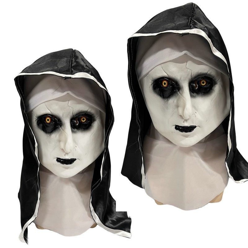Halloween Horror Recruiting Spirits Nun Mask Prom Party Scary Props ...