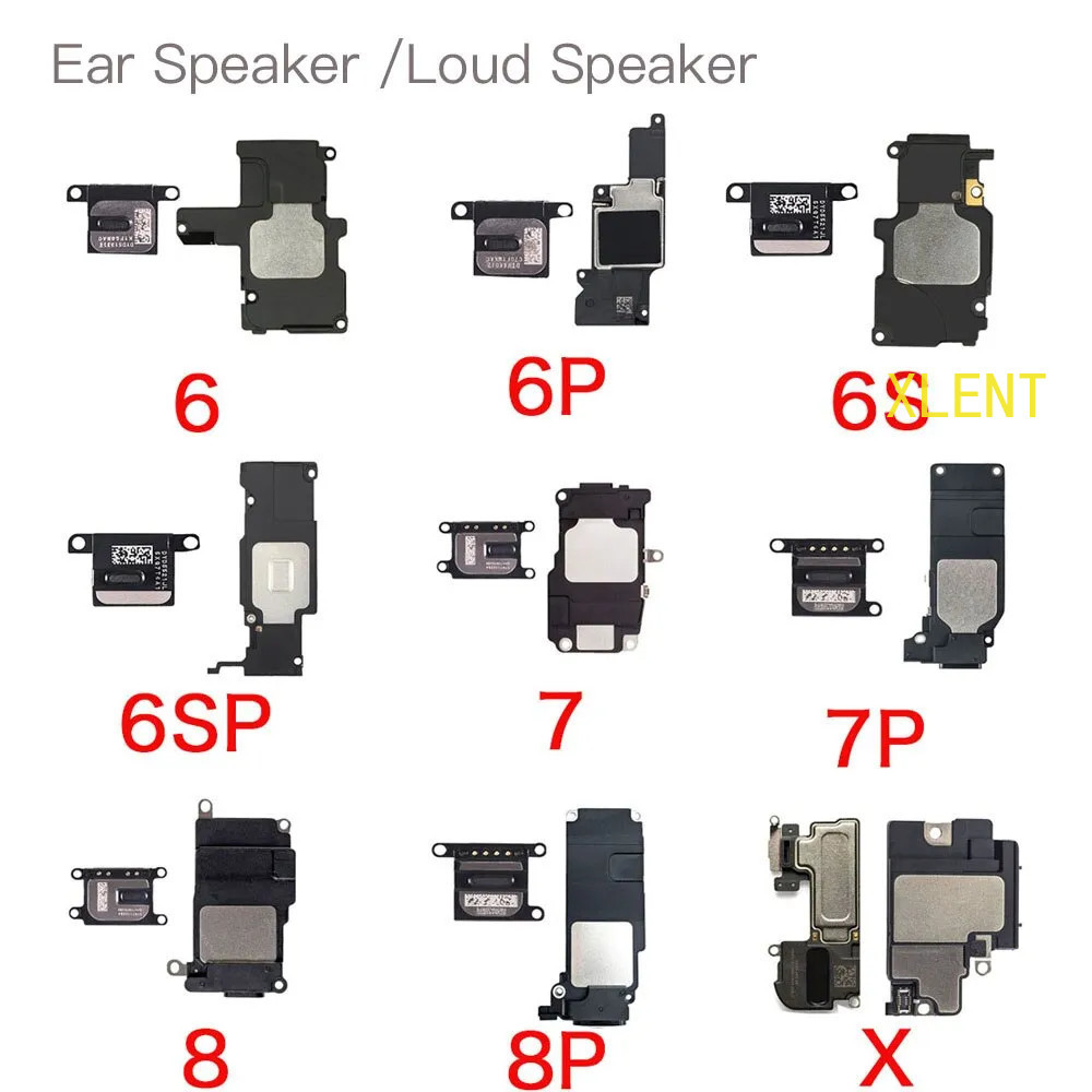 Loud Speaker + Ear Speaker Sound Compatible For 6 6S 6 Plus 6S Plus 7 7Plus 8 8Plus X XR XS XS ...