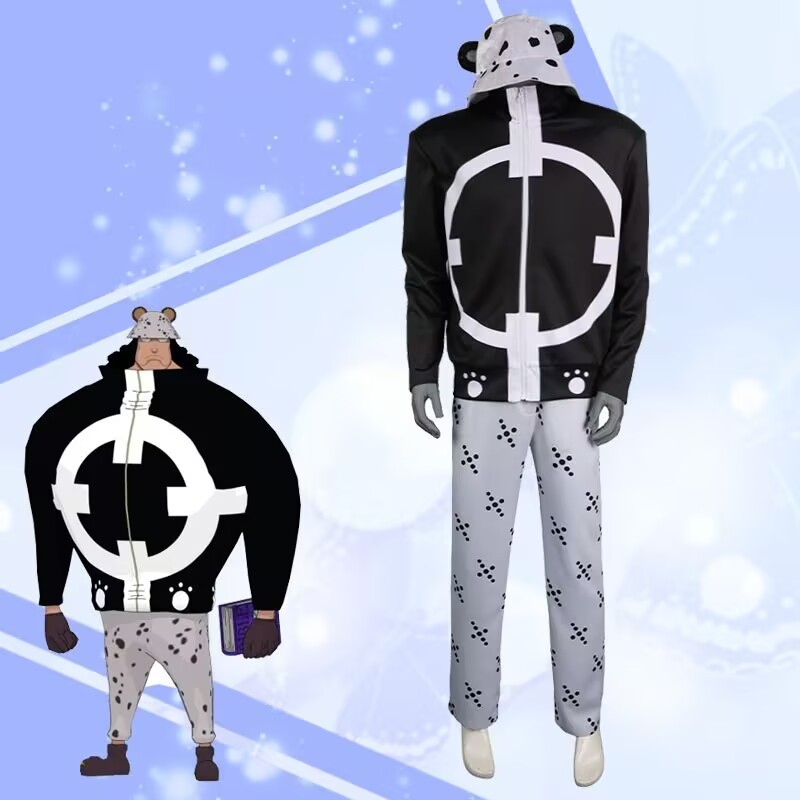 Anime one piece Shichibukai Bartholeme Big Bear cosplay Costume Tyrant ...