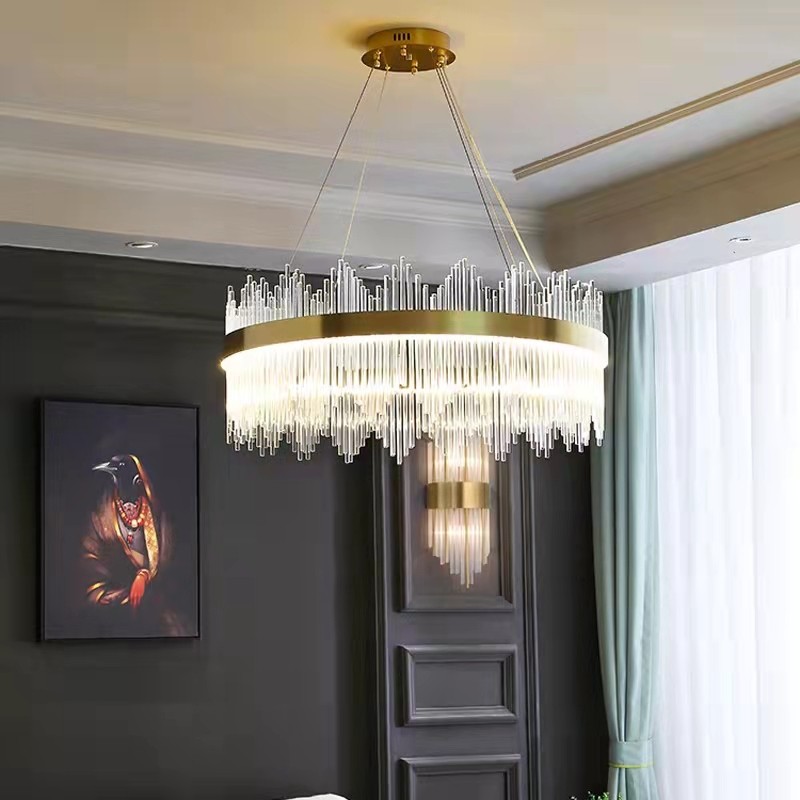 Living Room Crystal Chandelier New Style Postmodern Lighting ...