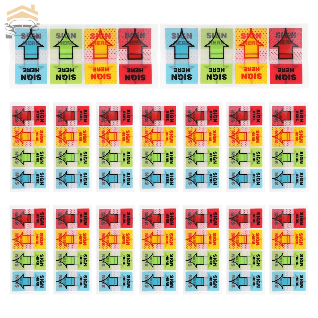 1600 Pcs Sign Here Stickers Versatile Sign Here Flags Functional Sign ...