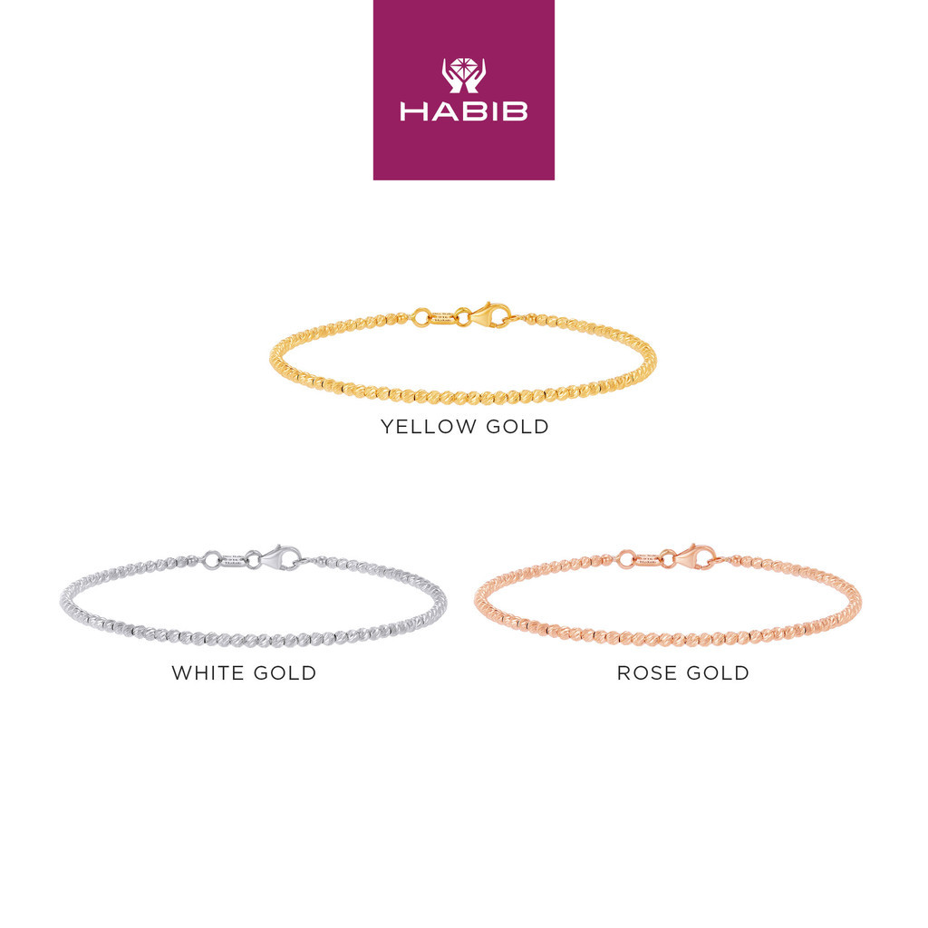 HABIB Oro Italia 916 Yellow, White and Rose Gold Bangle GB94020525 (22K ...