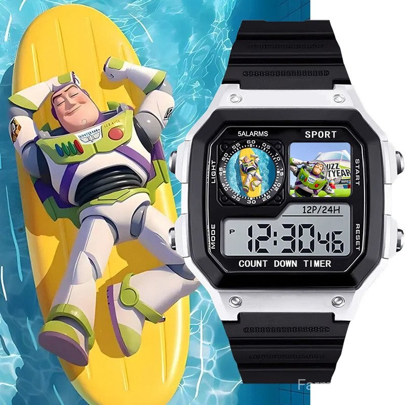Toy Story Buzz Lightyear Waterproof Luminous Alarm Clock Student ...