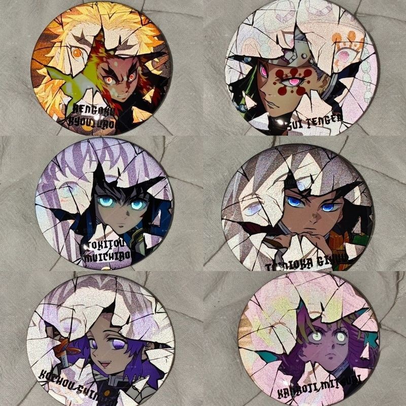 [Bota Shop] Demon Slayer Anime Broken Reflective Badge Tomioka Giyu ...