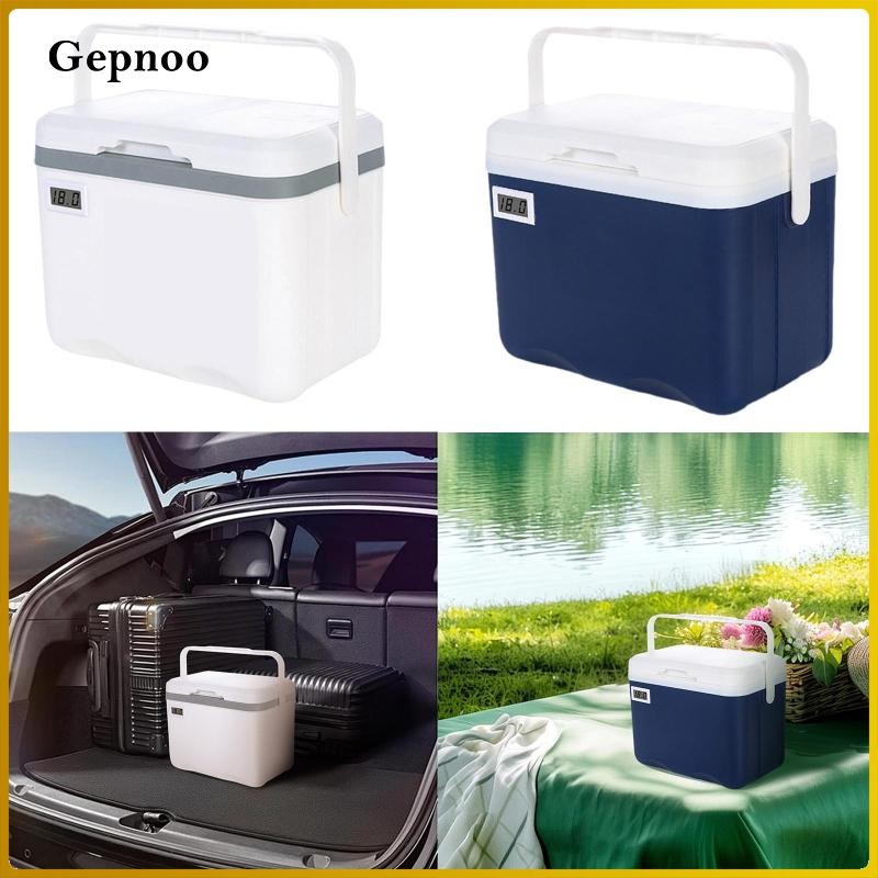Gepnoo Cooler Box Insulated Box Temperature Display 6L Versatile Ice ...