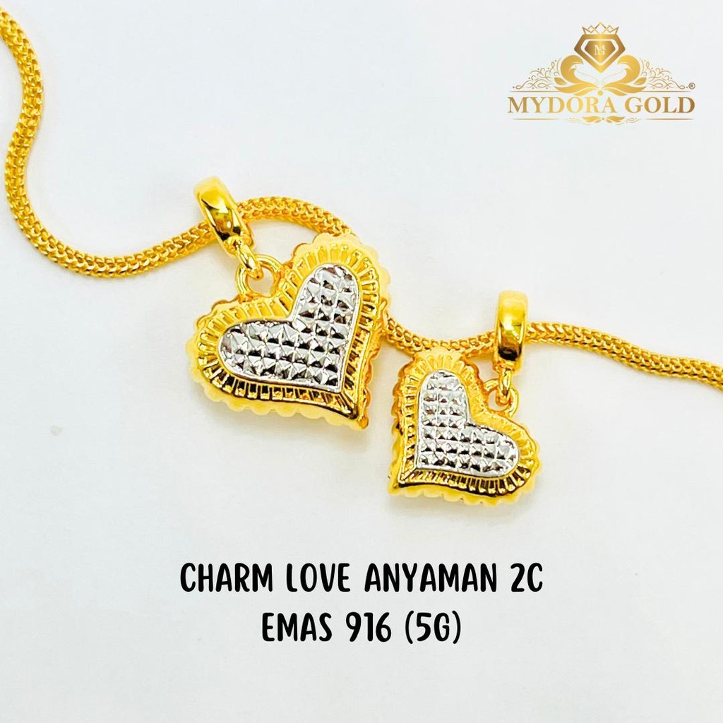 MYDORA Charm Love Anyaman 2C (5G) l EMAS 916/22K | Shopee Malaysia