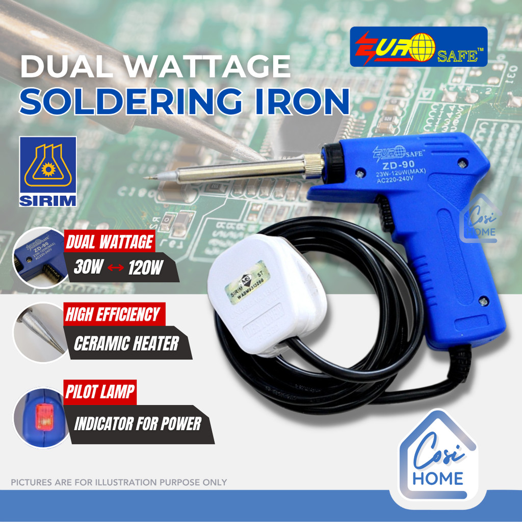 Eurosafe Multi Range Soldering Iron 30W-120W | Soldering Gun Pemateri ...