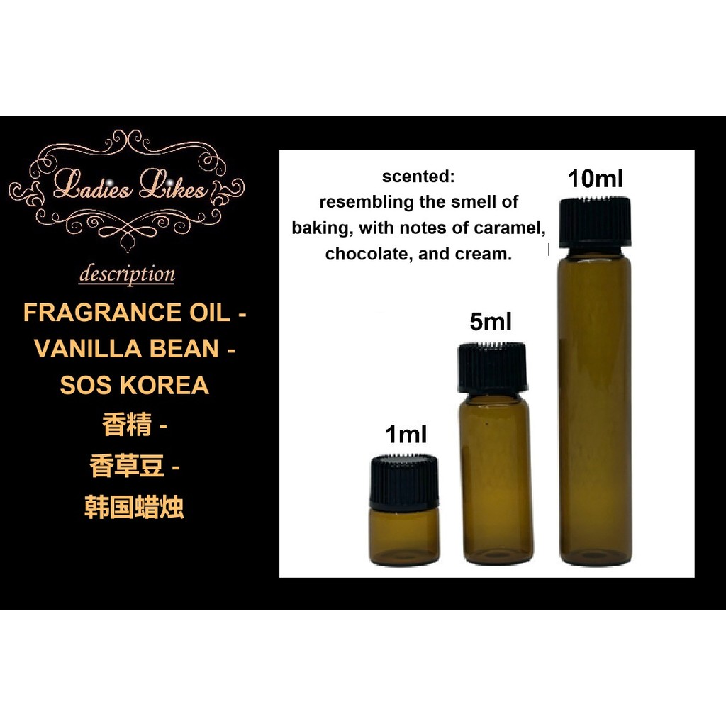 (msia) HIGH GRADE PATI PERFUME - FRAGRANCE OIL - VANILLA BEAN - SOS ...