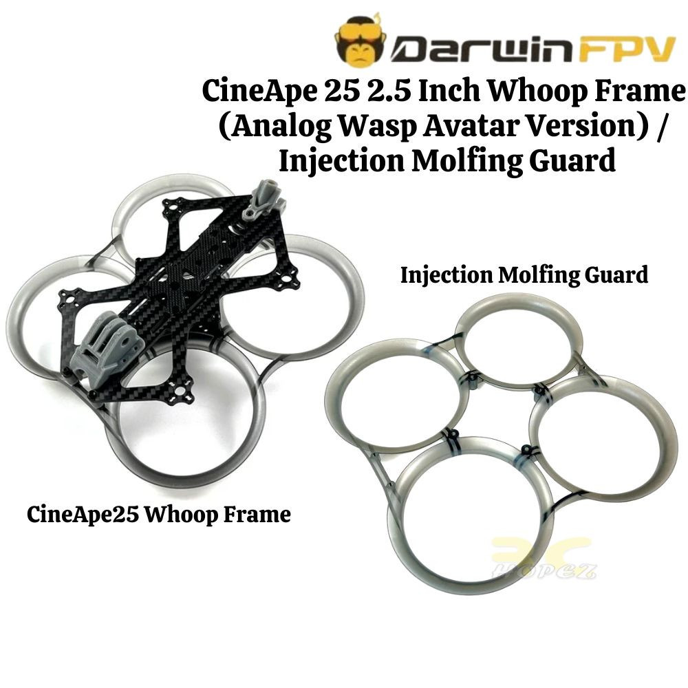 DarwinFPV CineApe 25 2.5 Inch Whoop Frame (Analog Wasp Avatar Version ...
