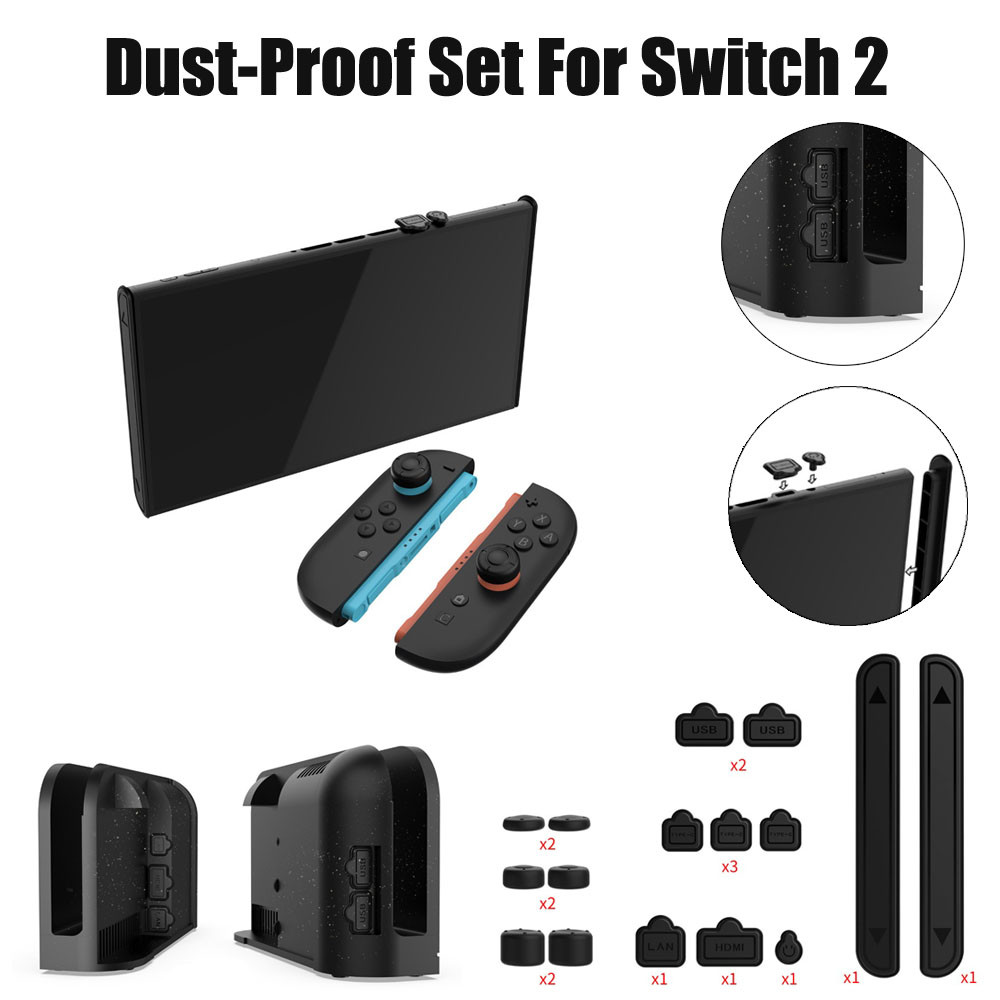 Dust-Proof Kit with Thumb Girp Caps For Nintendo Switch 2 Dust ...