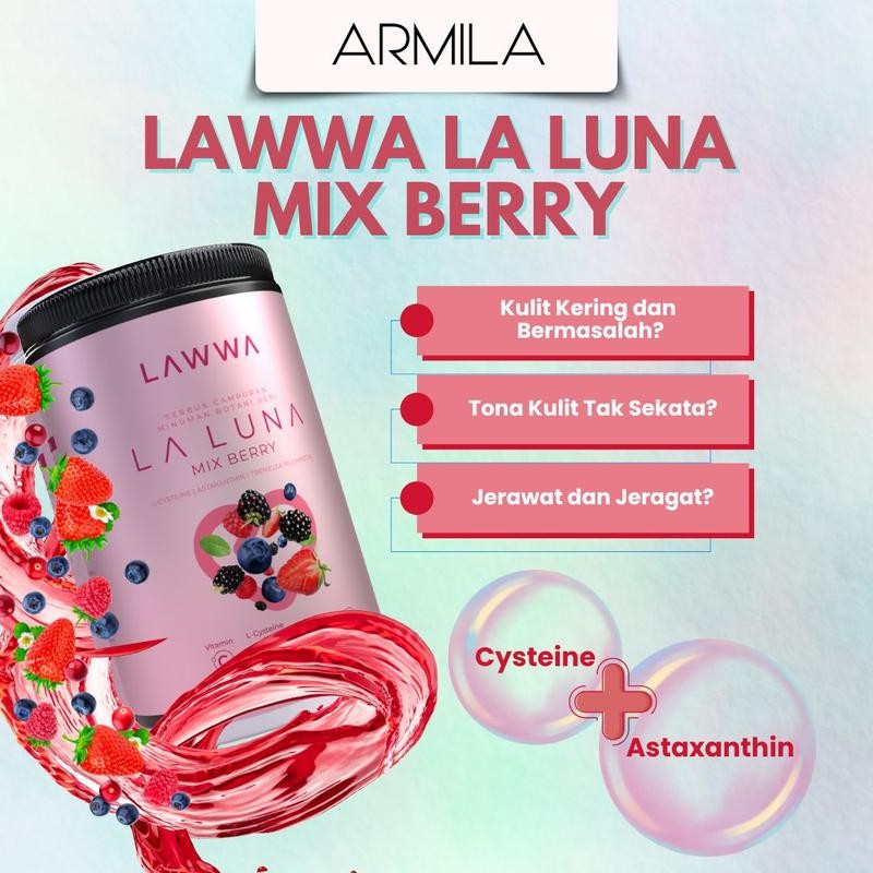 LAWWA LA LUNA Mix Berry - 30X Glowing Hydrating Drink Supplement ...