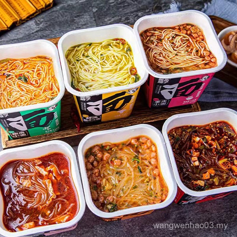 Authentic Chongqing Small Noodles Barreled Six Flavors Instant Noodles ...