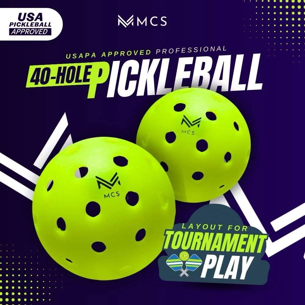 Pickleball MCS Balls Professional Grade 40 Holes Pickleballs special ...
