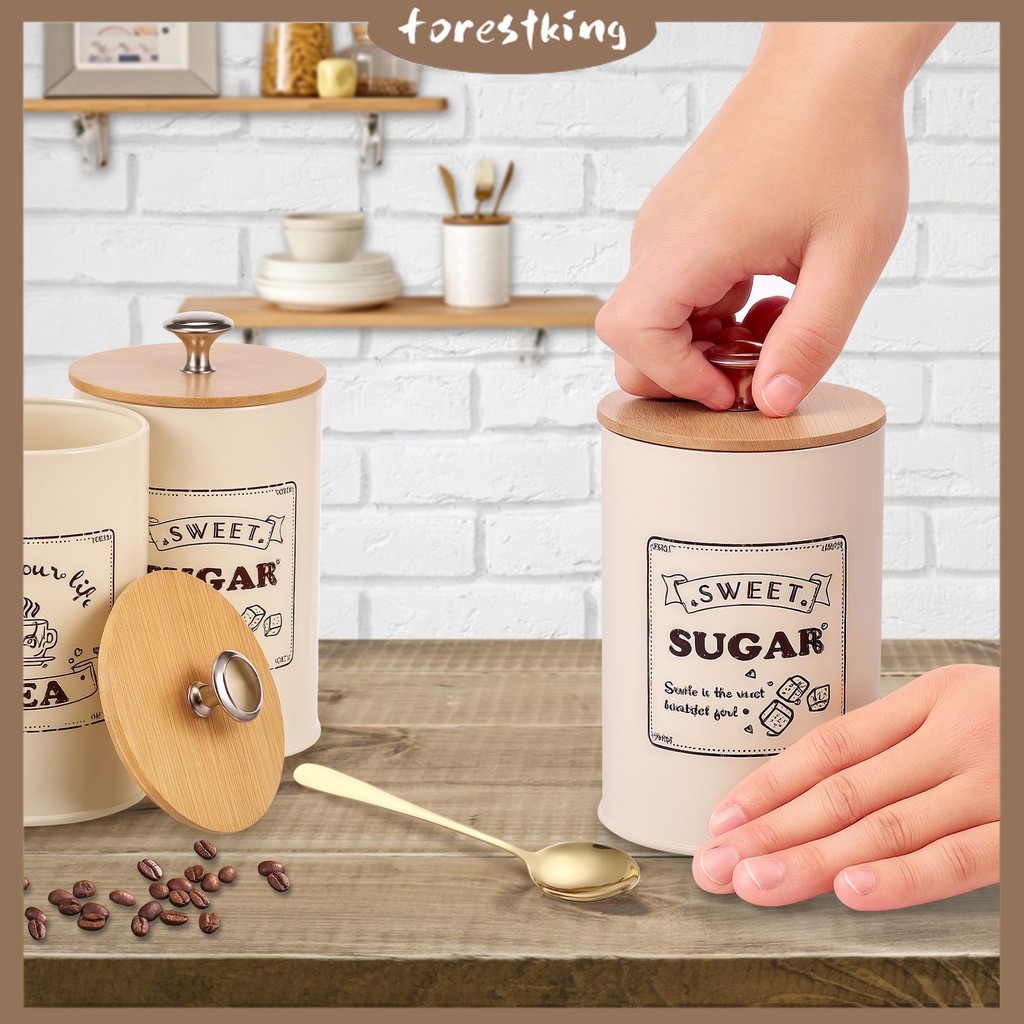 Metal Vintage Kitchens Containers Kit Pretty Versatile Airtight ...