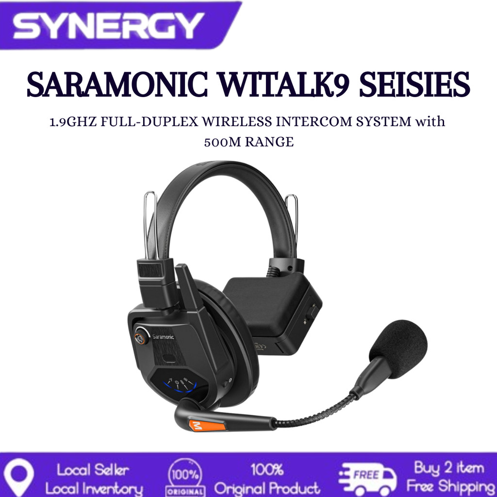 Saramonic WiTalk9 Series Wireless Intercom Headset System 500 Meter ...