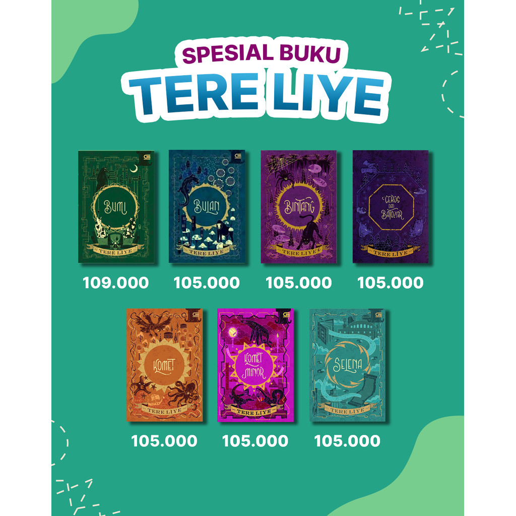 [Fiction] Collection of Tere Liye Popular Books (Recommended) | Shopee ...