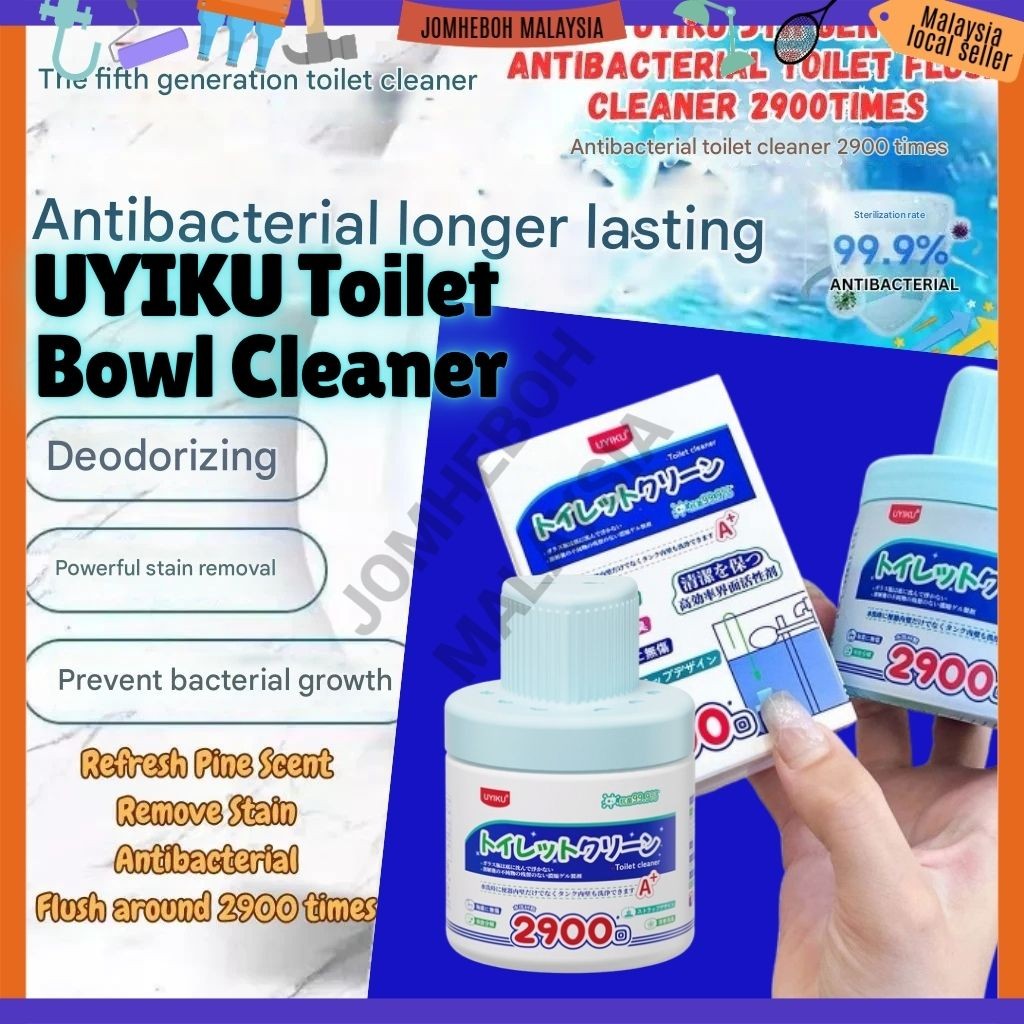 Buy 4 Get 5 Auto Uyiku Blue Toilet Cleaner 2900 Flushes Antibacterial Effective Pembersih ...