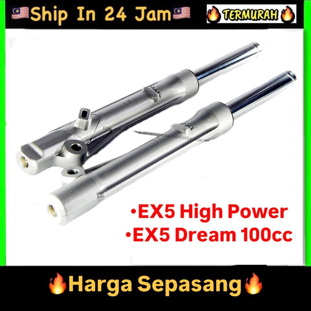 Front Fork Set FOR HONDA EX5 DREAM / Wave100 WAVE 100 FRONT FORK ASSY FORKS DEPAN SET BATANG ...