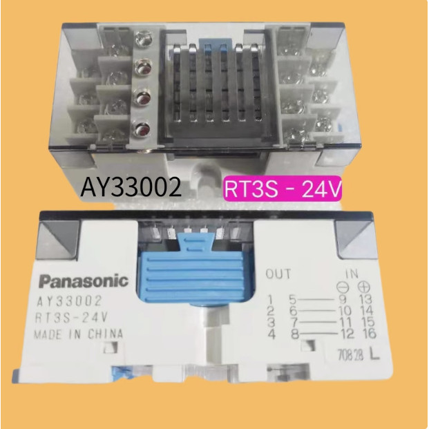 Panasonic AY33002 RT3S-24V Guide Rail Terminal Relay Panasonic AY33002 ...