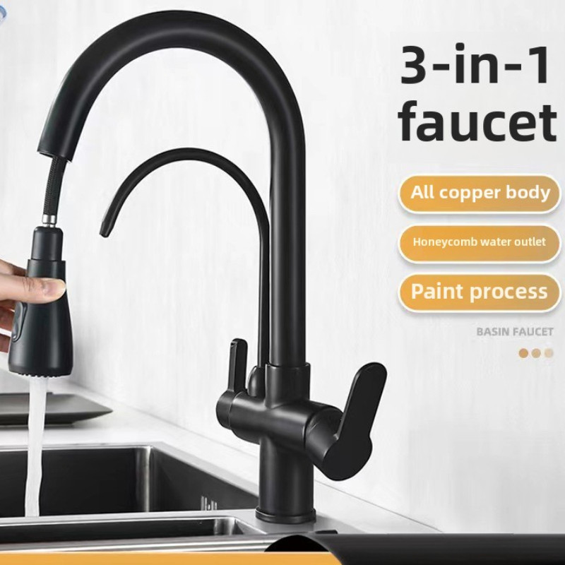 kitchen faucet hot and cold faucet sink water purifier direct drinking ...