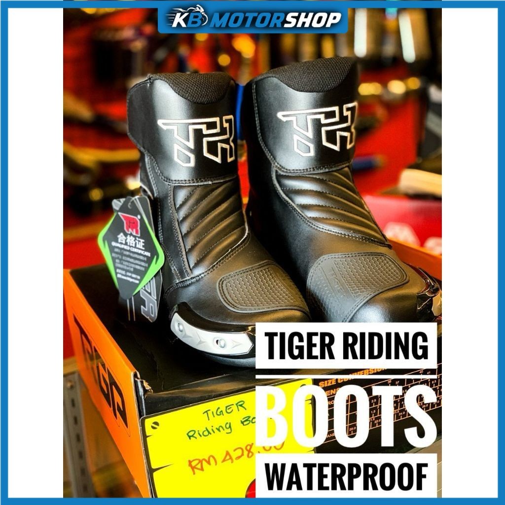 ( CLEAR STOCK PRICE ) NEW ITEM Brand Tiger Riding Boots Meterial PVC ...