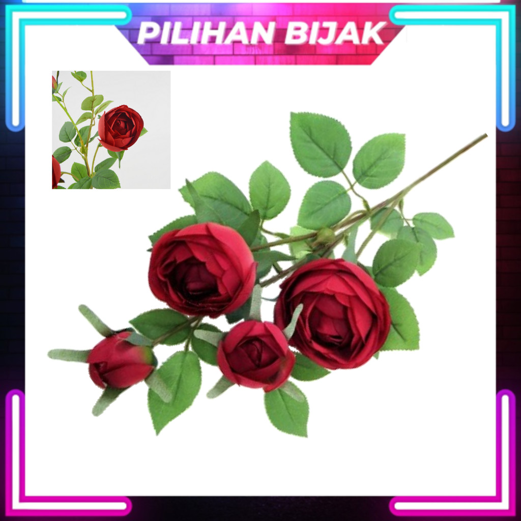 Artificial Tea Rose Vintage English Style Rose Artificial Rose Flower ...