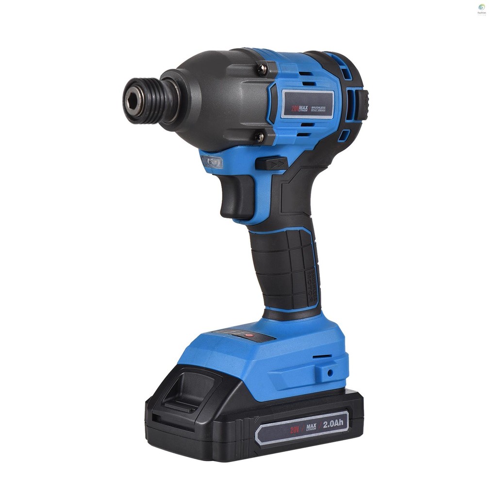 20V Cordless Brushless Impact Screwdriver 1/4-inch Hex Chuck 2800RPM ...