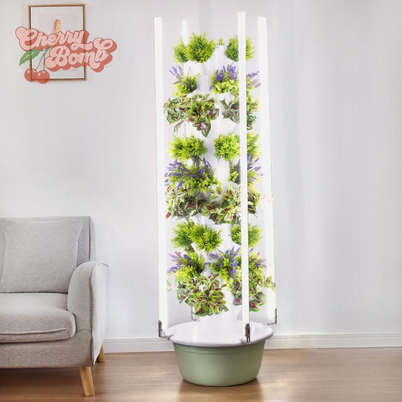 (Cherry Bomb) With Led Grow Light Space Tree Vertical Hydroponic Tower ...