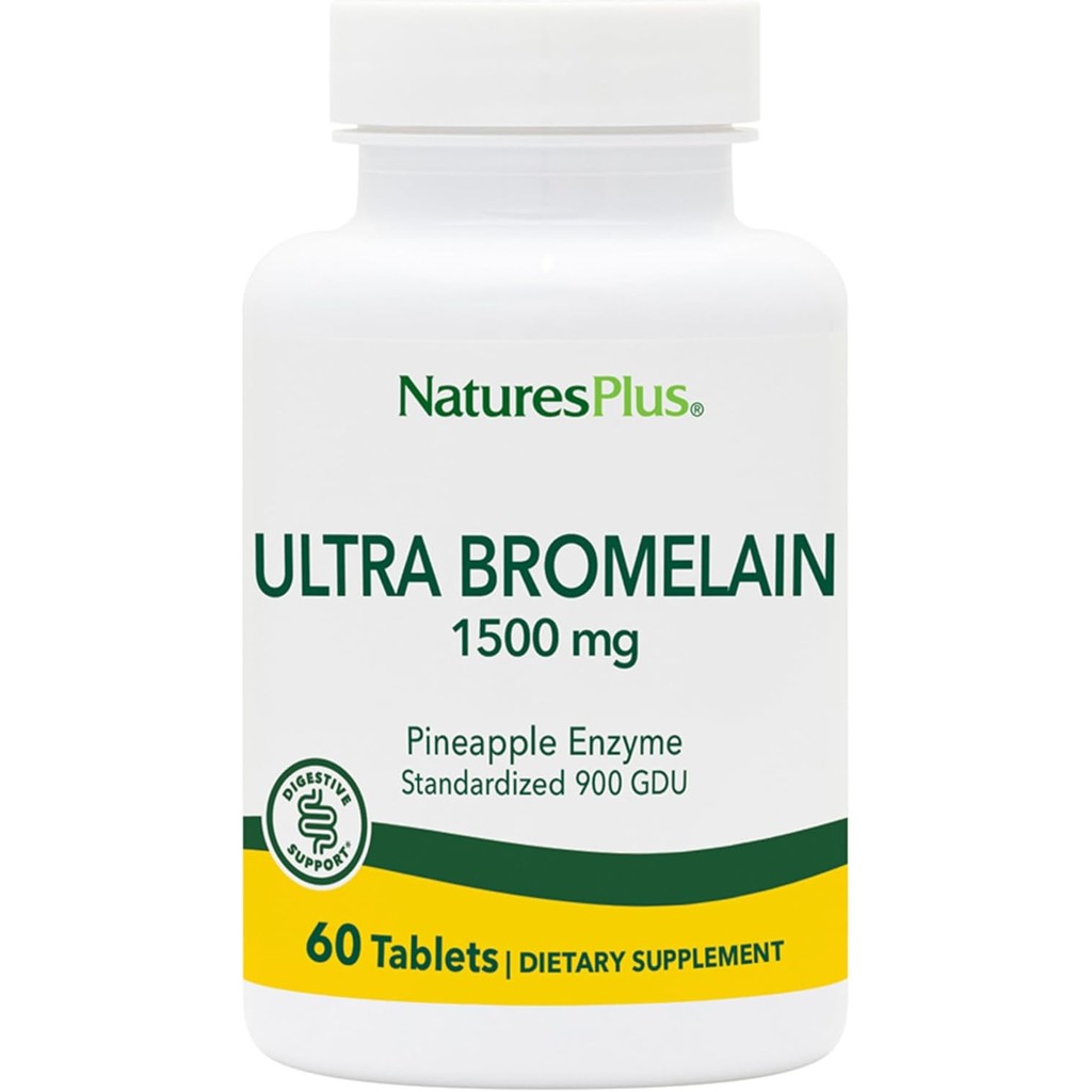 NaturesPlus Ultra Bromelain - 60 Tablets - 1500 mg of Pine Bromelain ...