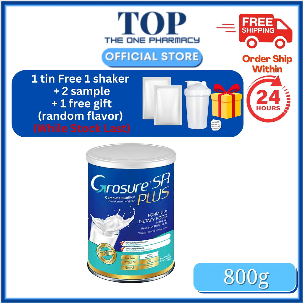 [with free gift] Grosure SR Plus Vanilla / Chocolate - 800g / 2 x 800g | Shopee Malaysia