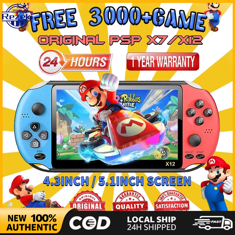 X7 Handheld Game Console - 4.3-inch Big Screen, Dual Joystick, 15,000 ...