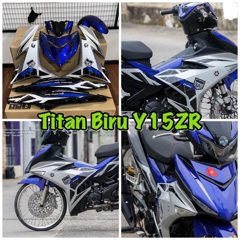 COVERSET Y15 TITAN BIRU MSI BLUE COVER CUSTOM VIETNAM MAGICBOY Y15 V1 ...