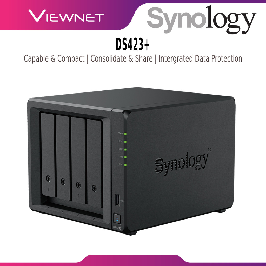 SYNOLOGY DS423+ NAS DISKSTATION 4-BAYS NAS WITH DUAL-CORE PROCESSOR ...