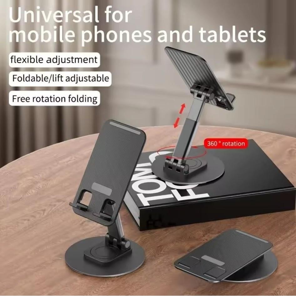 ATLAS Pendirian Mudah Alih untuk Pemegang Telefon Meja 360 Aluminium ...
