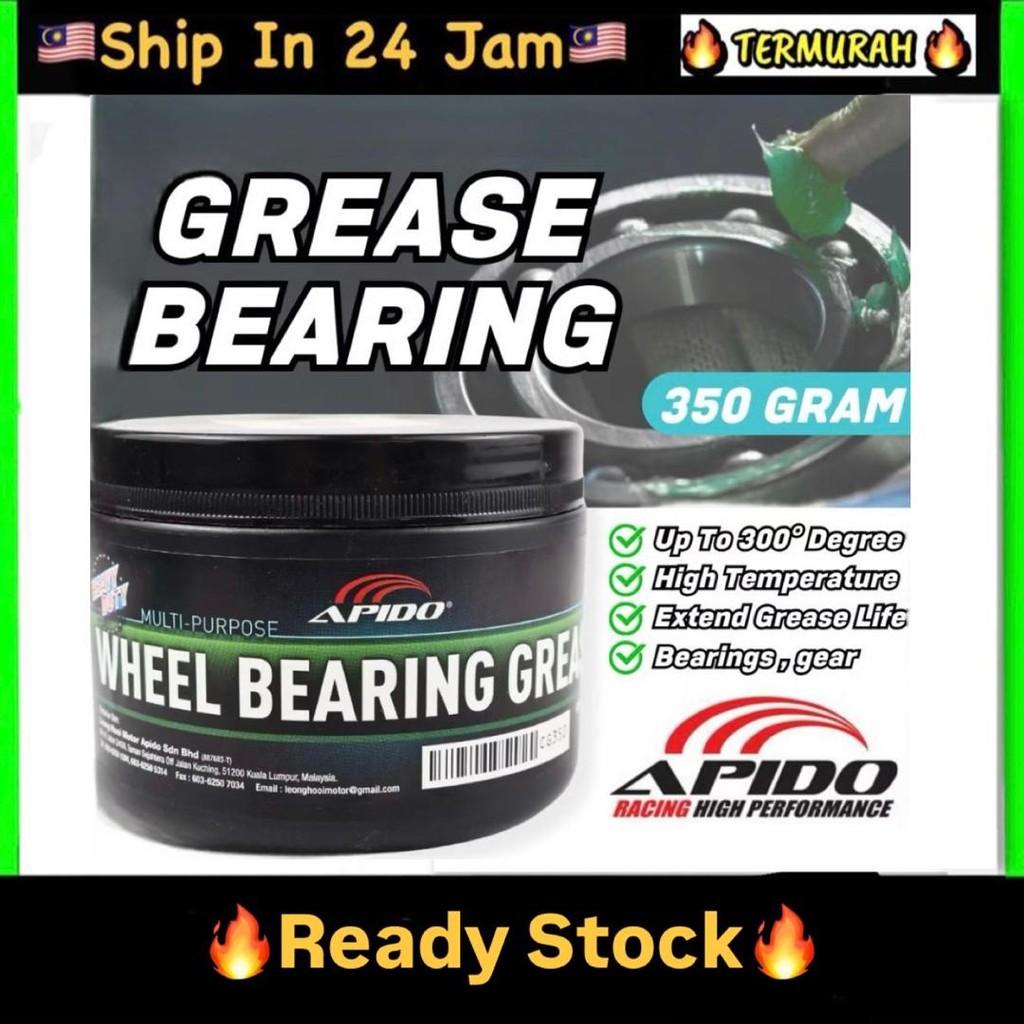 APIDO Wheel Bearing Ball Bearing Grease Lubricant Green (350gm) Heavy ...