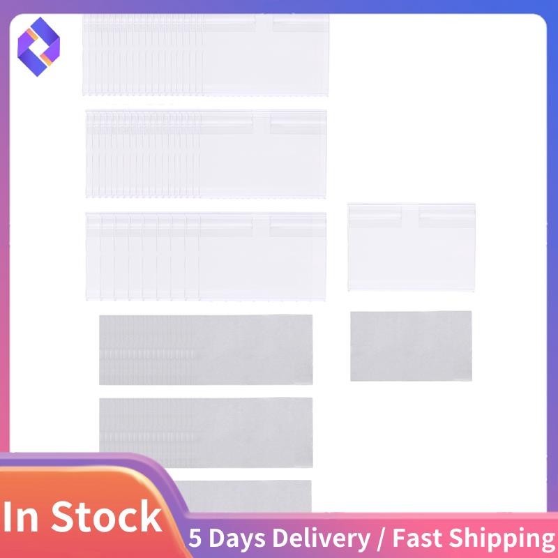 50Pcs Clear Plastic Label Holder Price Tag, Shelf Label Clip Removable ...