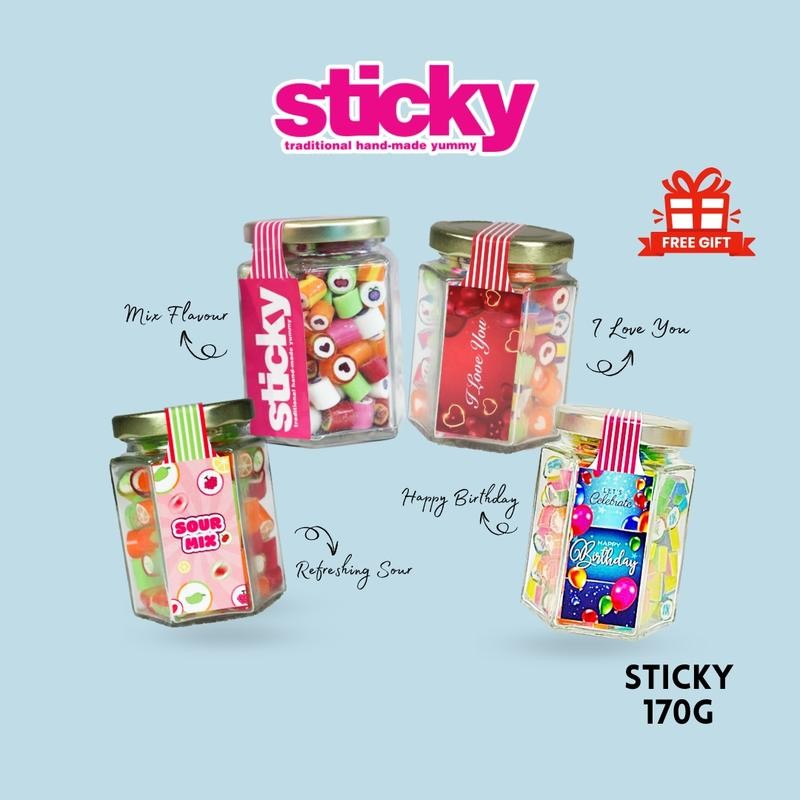 [Free Gift] 170gm Sticky Assorted Candy Mix Rock Sweet Sour Flavours ...