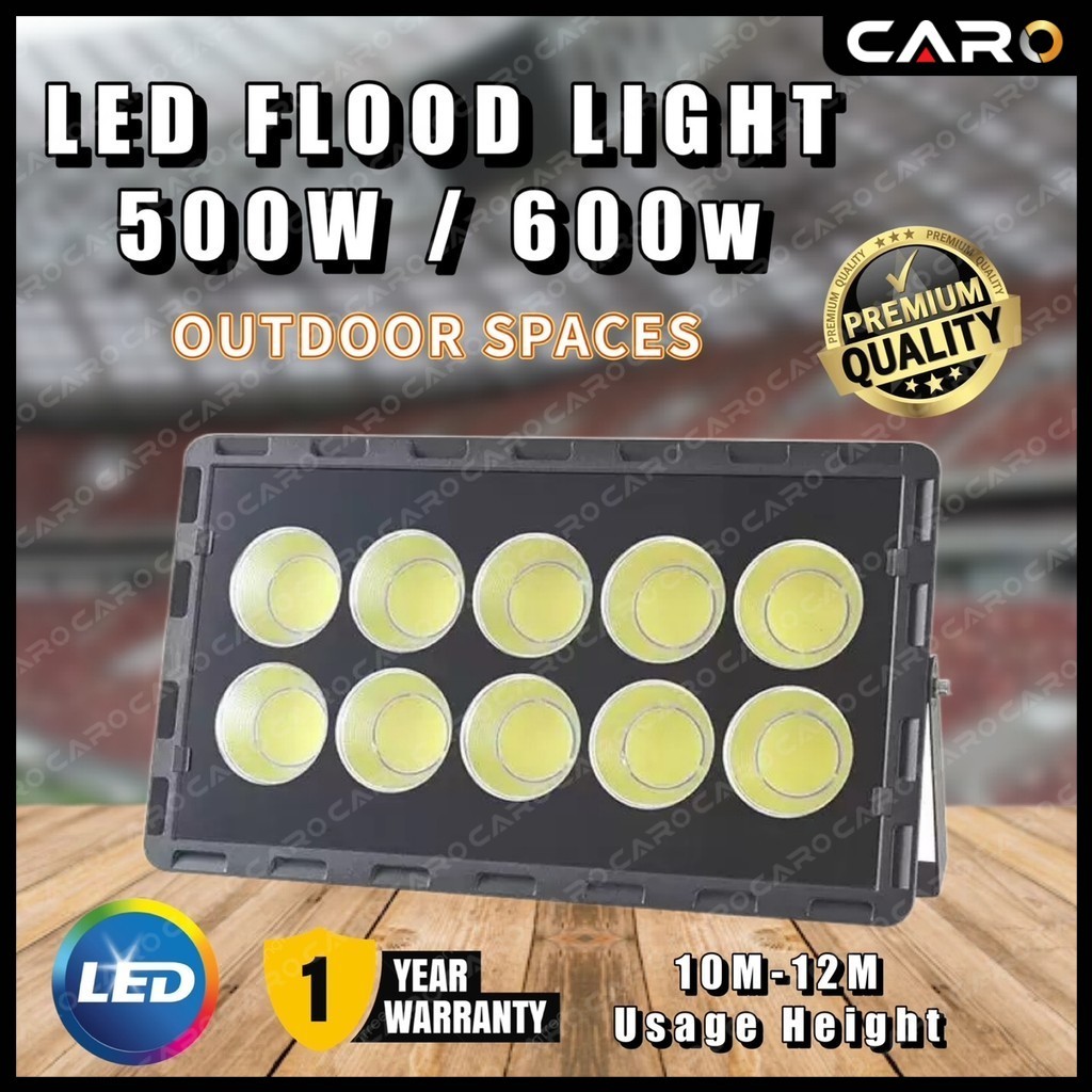 500W/600W OUTDOOR SPACES PREMIUM LED FLOOD LIGHT SOURCE DELIVERING POWERFUL AND UNIFORM ...