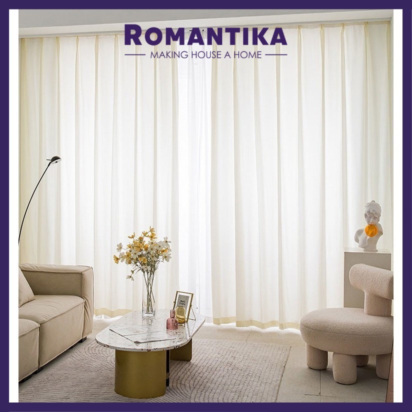 Romantika Sheer Curtain Langsir Syer Langsir Lining Cangkuk Organza ...