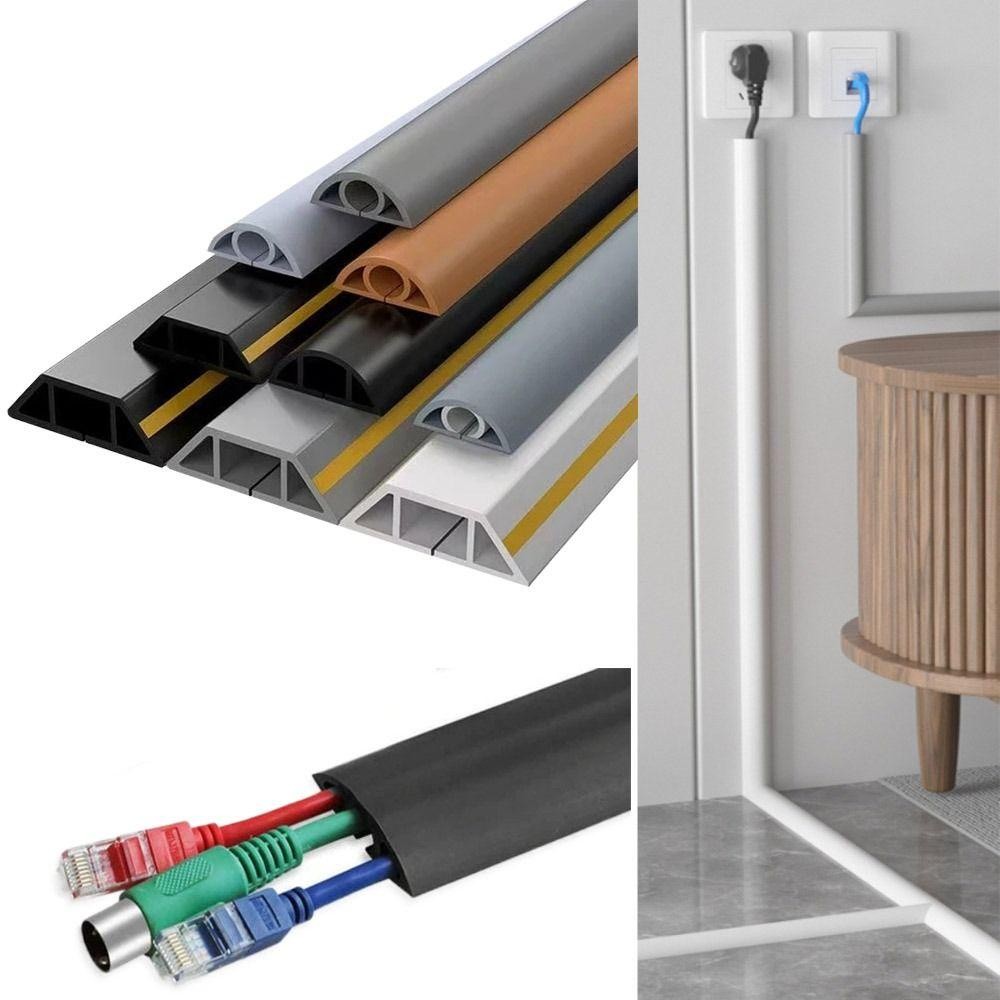 OPTIMUM Floor Cord Cover Self-Adhesive Cable Concealer Manage Cable ...