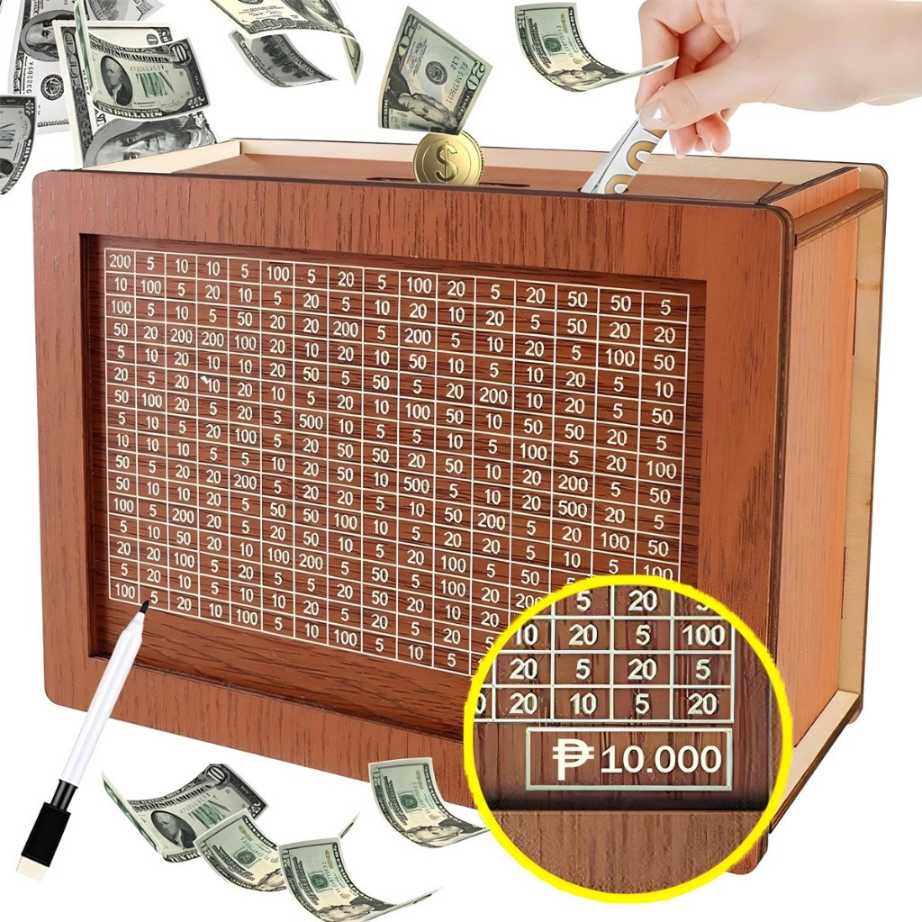 [PHP 10000/5000/1000]Kotak Wang, Piggy Bank Boleh Digunakan Semula ...