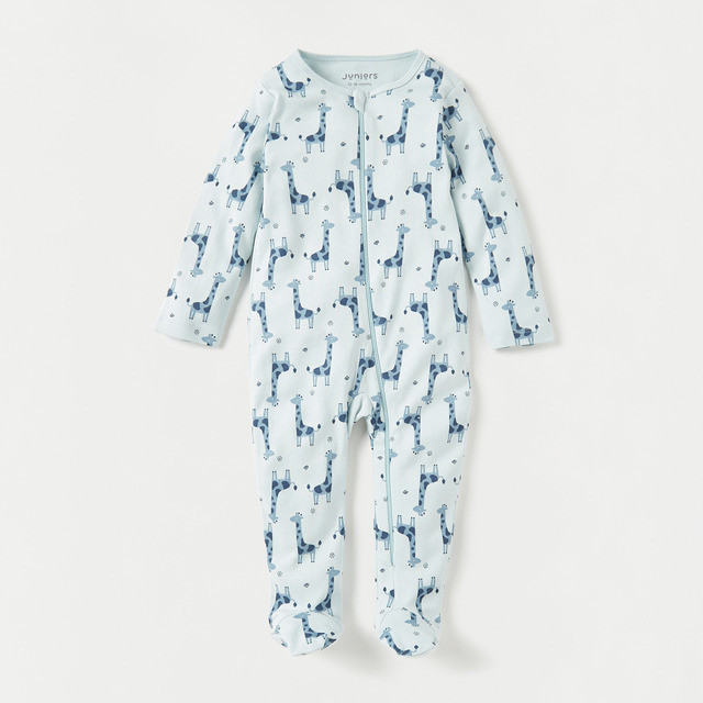 Babyshop Juniors All-Over Giraffe Print Closed Feet Sleepsuit with Zip Closure | Shopee Malaysia
