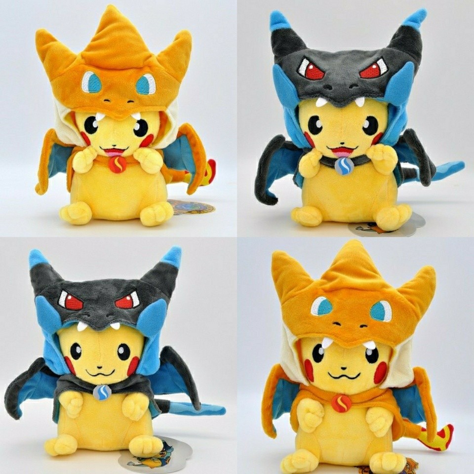 Pikachu Plush Toy Pokemon Magic Pokemon Smile Angry cos Charizard ...