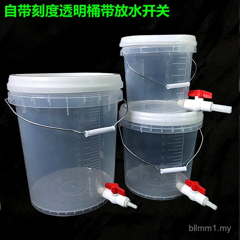 Baldi Air Plastik Lutsinar Isi Rumah Tebal dengan Skala, Keran, Injap ...