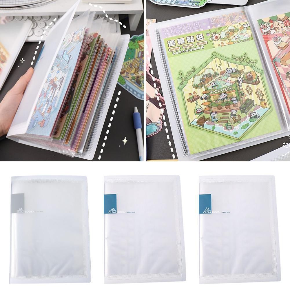 A4/a5 Landscaping Sticker Storage Book Student Simple Document Folder ...